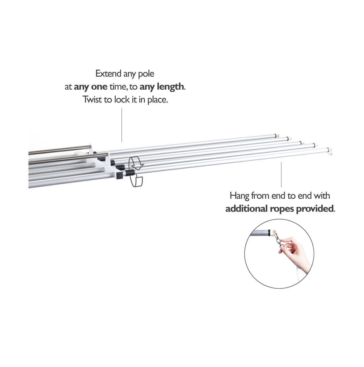 Tame Laundry Systems - VERSI | Ceiling Mounted Retractable Sliding System